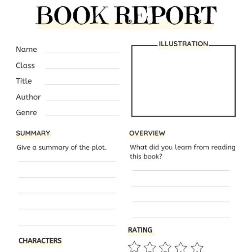 Extensive Book review writing template bundle - Shining Brains